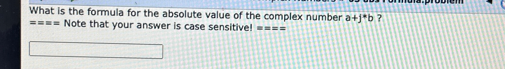 Solved What is the formula for the absolute value of the | Chegg.com