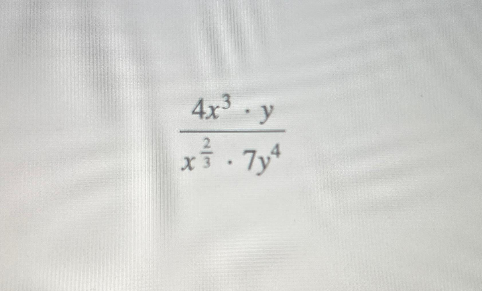 Solved 4x3*yx23*7y4 | Chegg.com