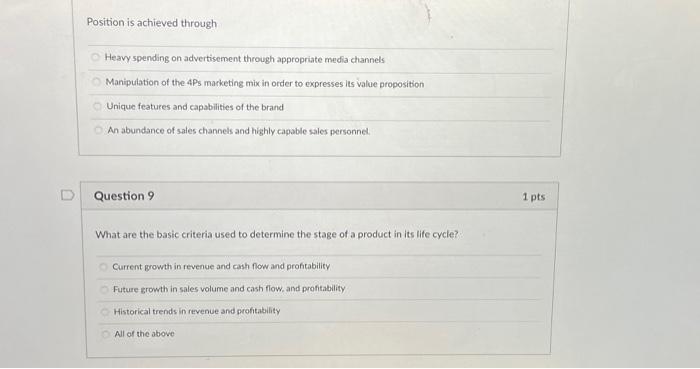 Position is achieved through Heavy spending on | Chegg.com