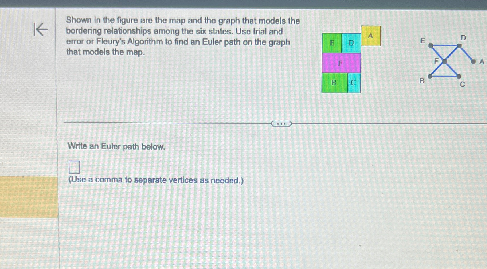 Solved Shown in the figure are the map and the graph that | Chegg.com