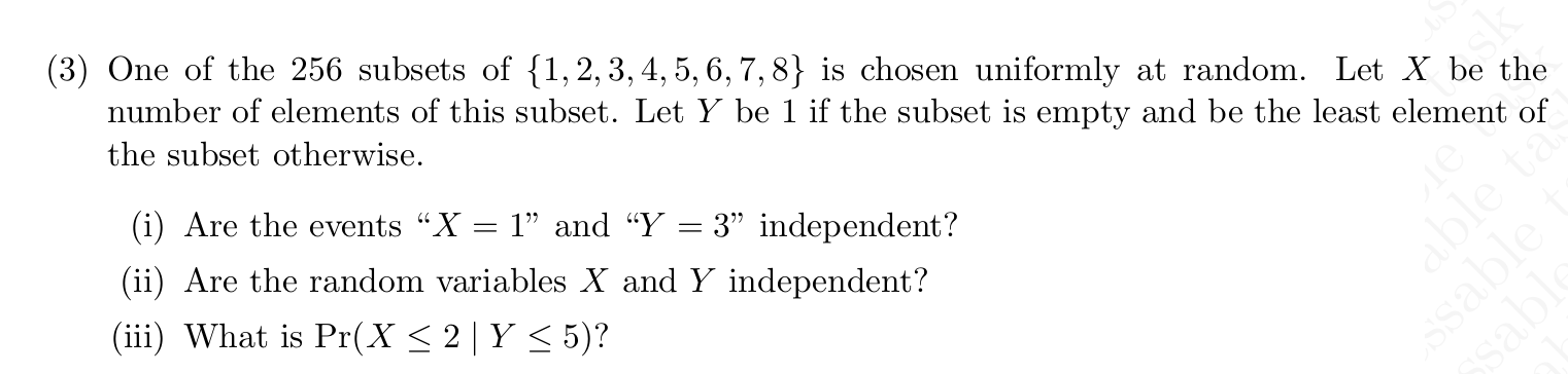 Solved (3) ﻿One of the 256 ﻿subsets of {1,2,3,4,5,6,7,8} ﻿is | Chegg.com