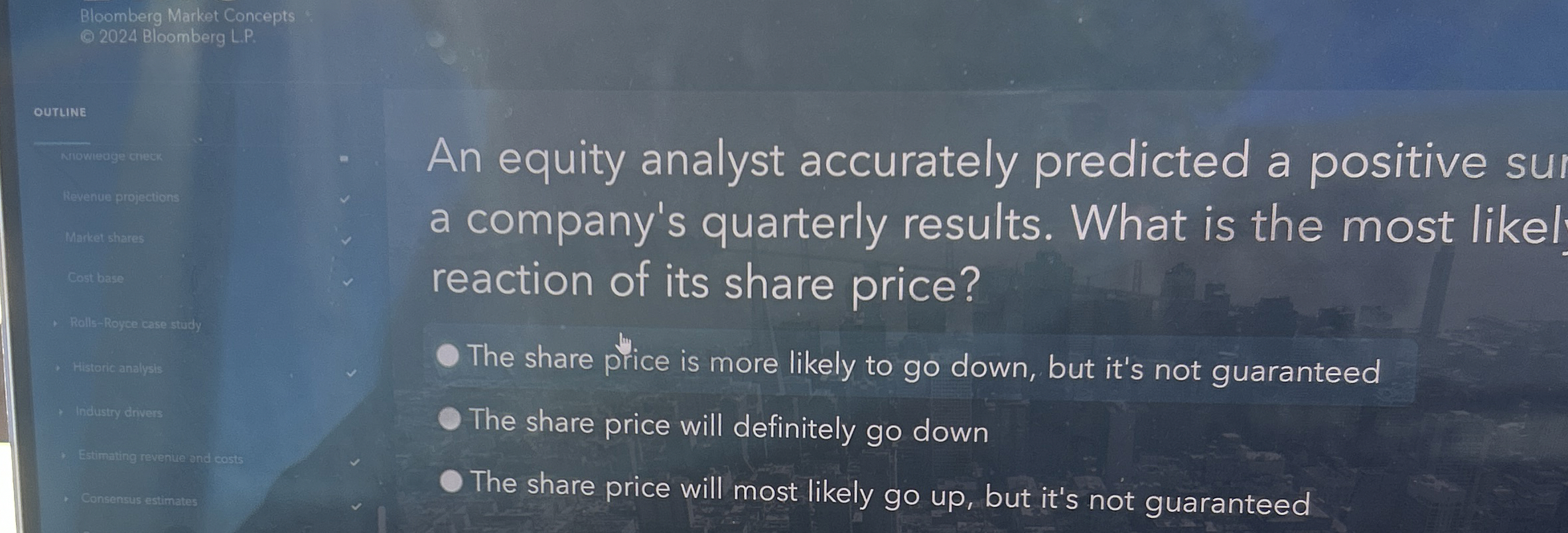 Solved Bloomberg Market ConceptsOUTLINENiowiedge | Chegg.com