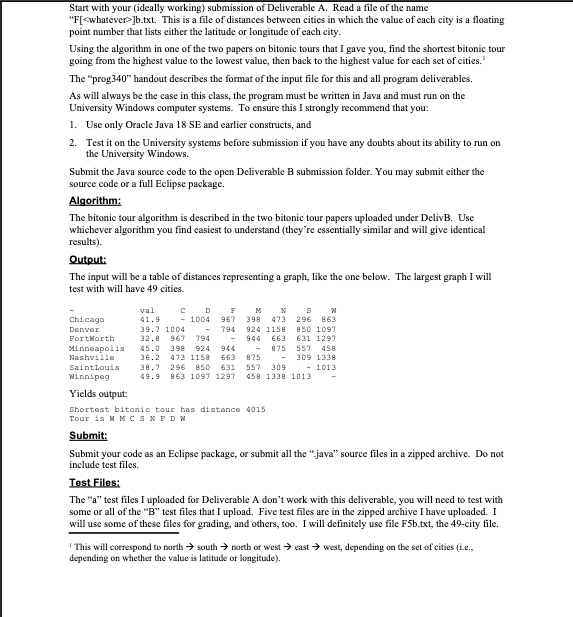 Start with your (ideally working) ﻿submission of | Chegg.com