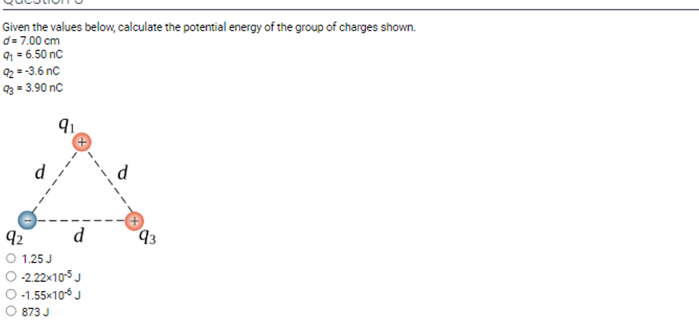 Solved Given the values below, calculate the potential | Chegg.com