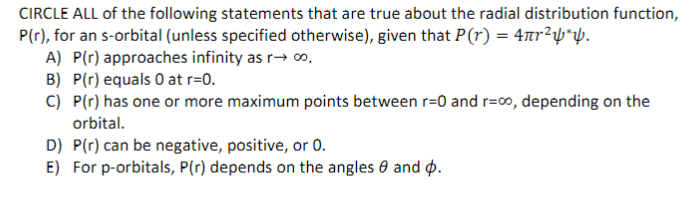 Solved CIRCLE ALL of ﻿the following statements that are true | Chegg.com