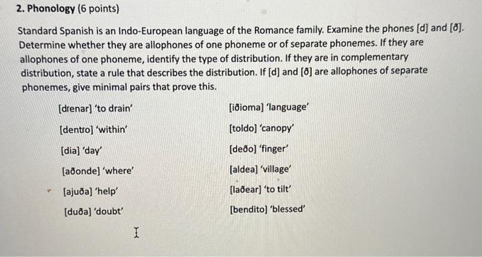 Standard Spanish is an Indo-European language of the | Chegg.com