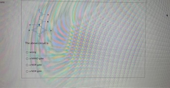 Solved The above circuit is wrong a NAND gate a NOR gate a | Chegg.com