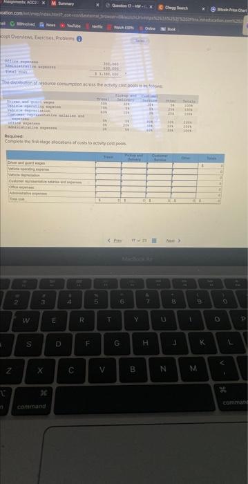 Solved Exercise 7-2 (Algo) First Stage Allocation [LO7-2] • | Chegg.com