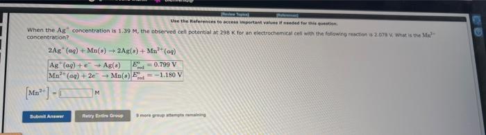 Solved Use the gheferences te acceas impertant values if | Chegg.com