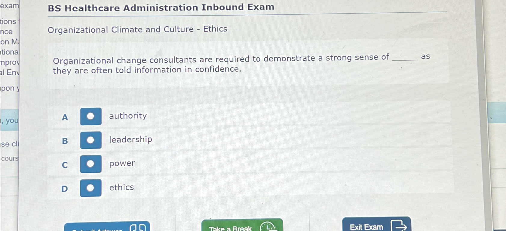 Solved BS Healthcare Administration Inbound | Chegg.com