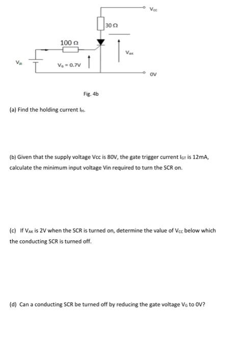 Solved The IV characteristic of a SCR is shown in Fig. 4a, | Chegg.com