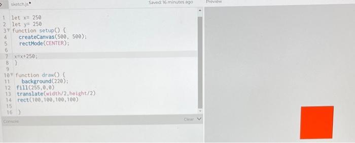 Solved Why wont the rectangle move from left to right across | Chegg.com