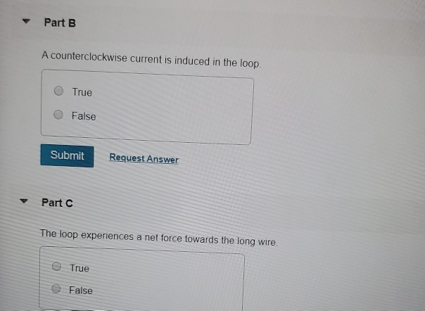 Solved Aloop of wire moves to the right towards a long | Chegg.com