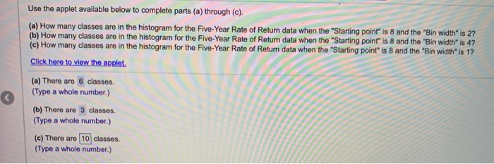 Solved Use the applet available below to complete parts (a) | Chegg.com
