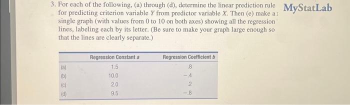 Solved 3. For each of the following, (a) through (d), | Chegg.com