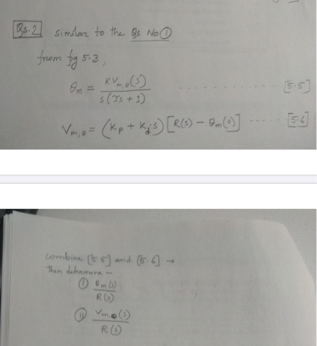 Solved Derive the closed loop transfer function for the PD | Chegg.com
