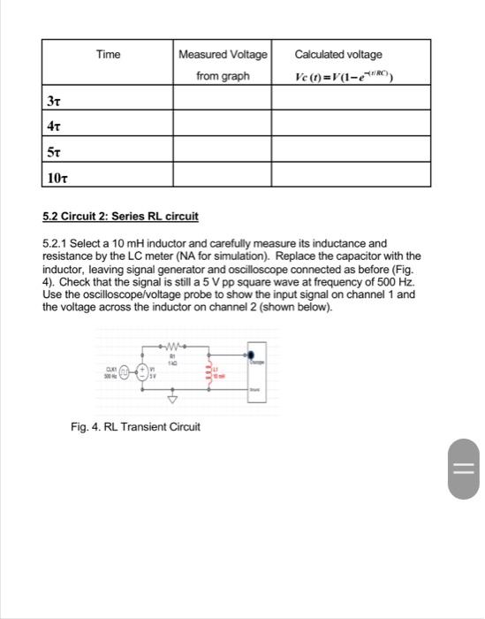 Solved ENGR 2105 Lab 4 - Capacitors and Inductors Transient | Chegg.com