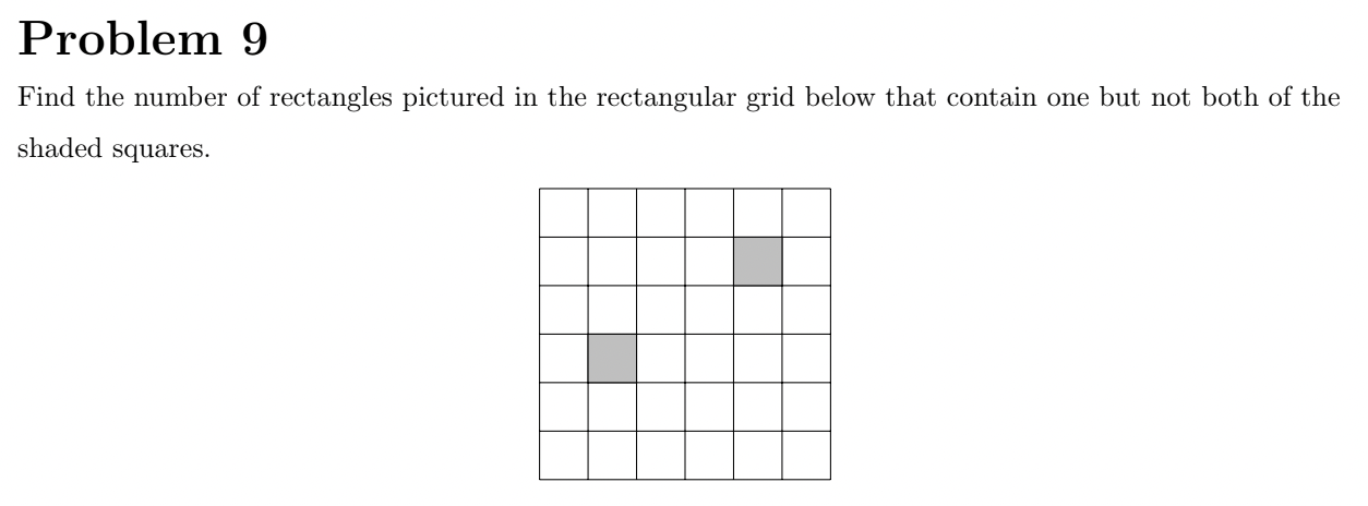 Solved Problem 9Find the number of rectangles pictured in | Chegg.com