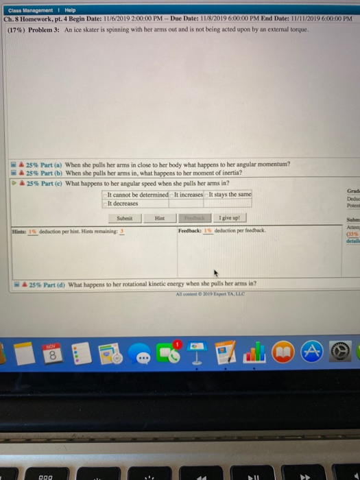 Solved Class Management | Help Ch.8 Homework, pt. 4 Begin | Chegg.com