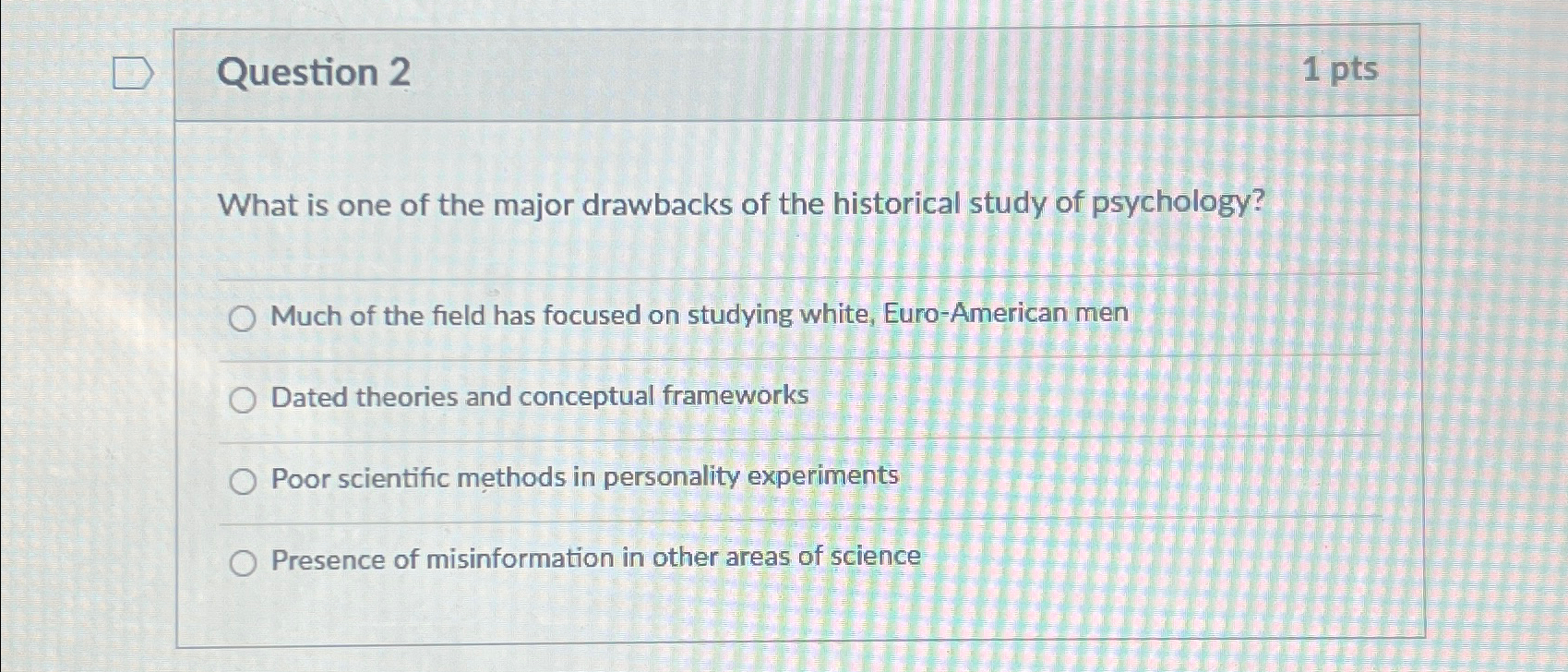 Solved Question 21ptsWhat is one of the major drawbacks of | Chegg.com