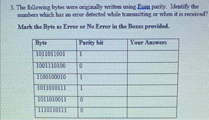 Solved 3. The following bytes were originally written using | Chegg.com