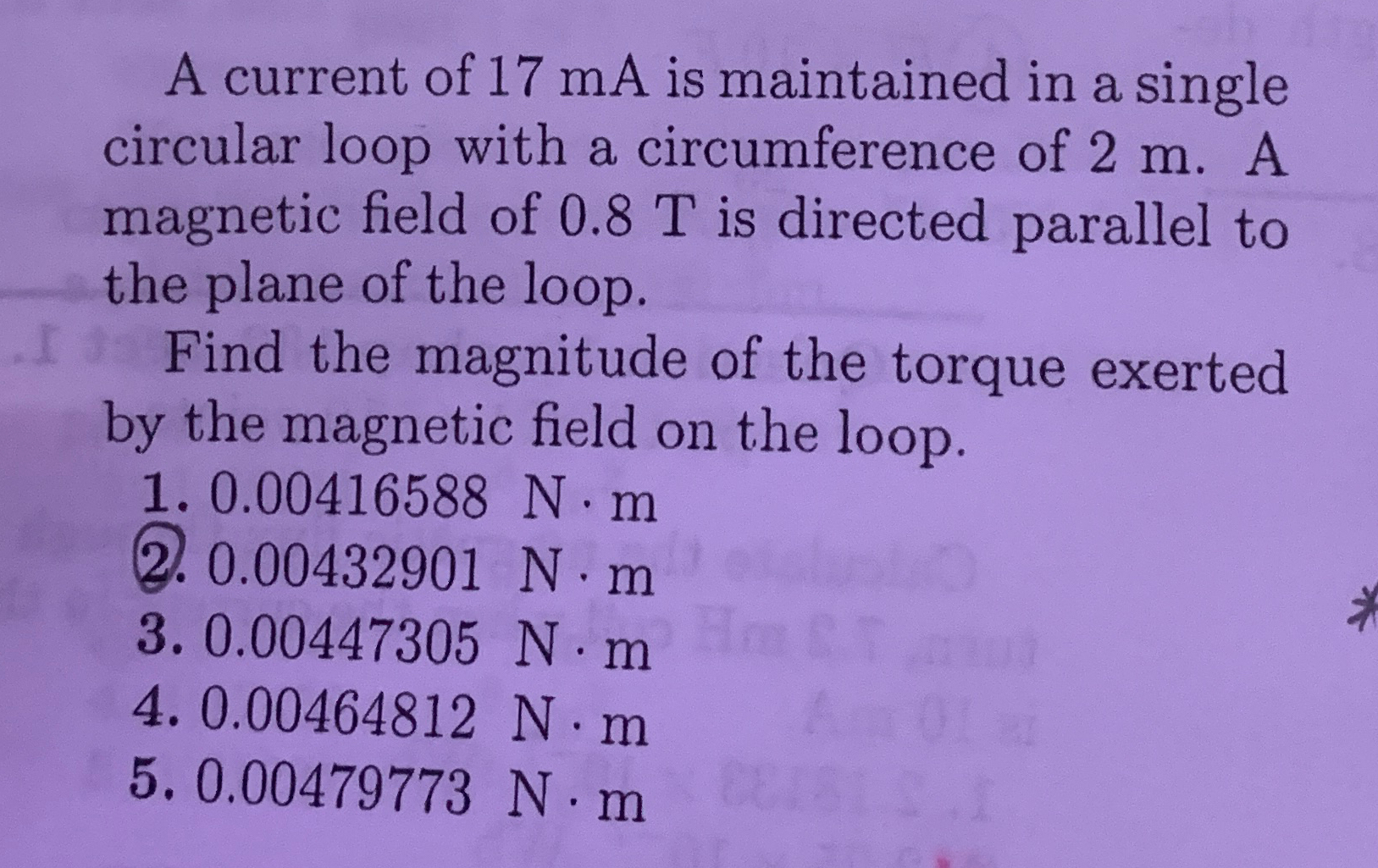 Solved A current of 17mA ﻿is maintained in a single circular | Chegg.com