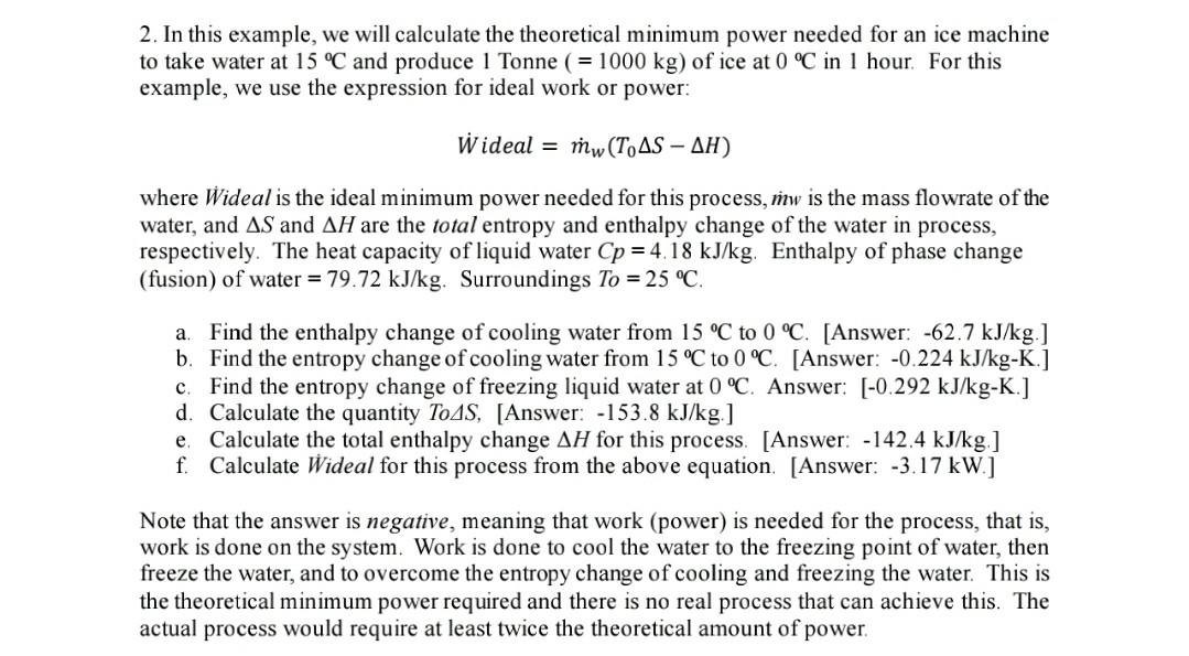 Solved 2. In this example, we will calculate the theoretical | Chegg.com