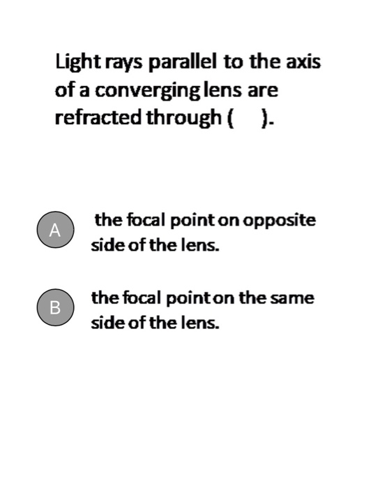 Solved Light rays parallel to the axis of a diverging lens | Chegg.com