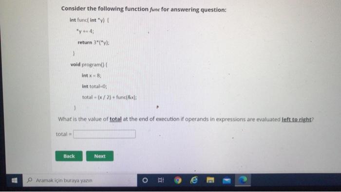Solved Consider the following function func for answering | Chegg.com
