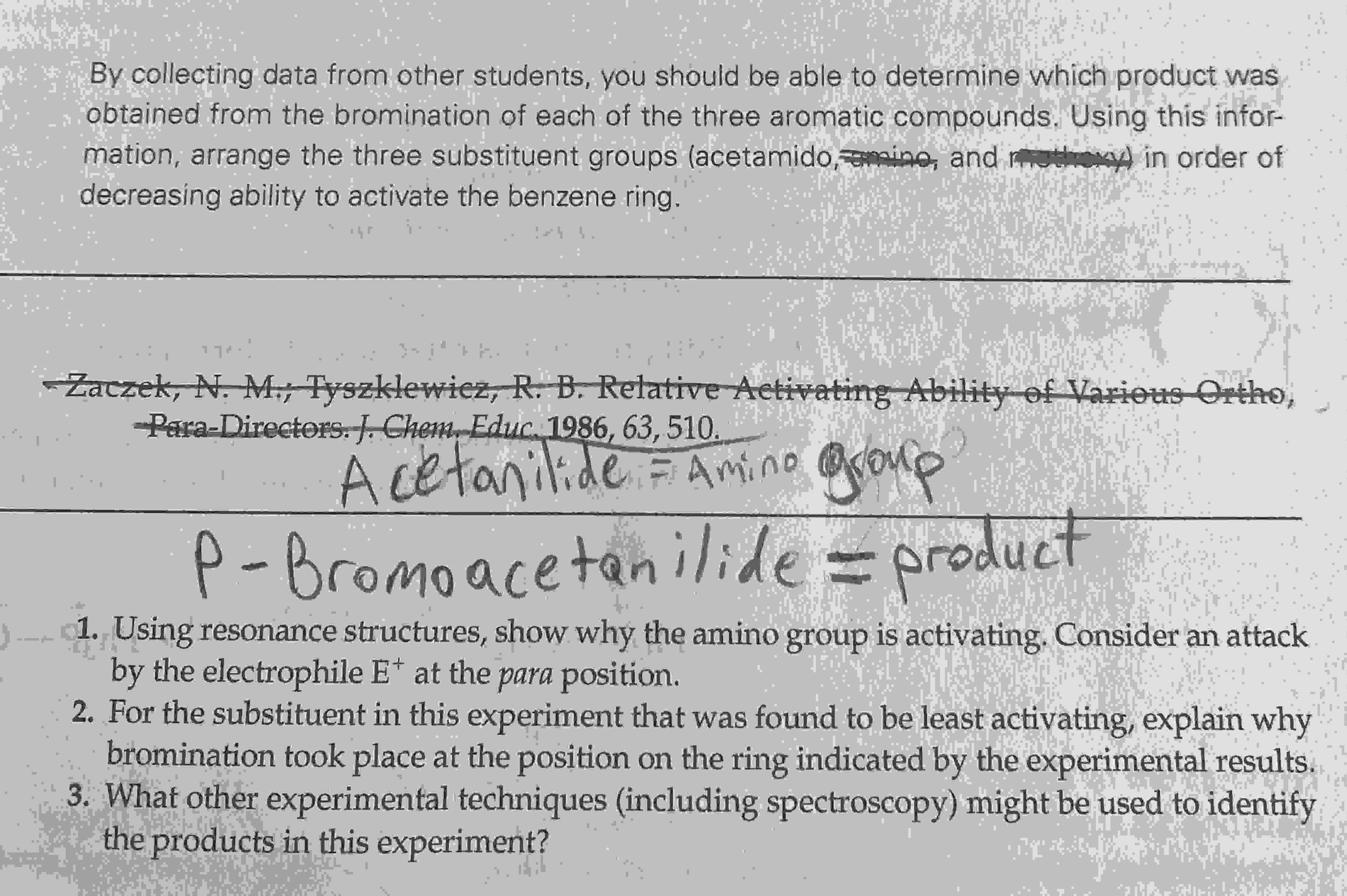 Solved 1.Using resonance structures, show why the amino | Chegg.com