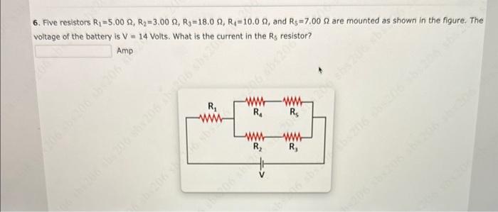 Solved 6. Five resistors | Chegg.com