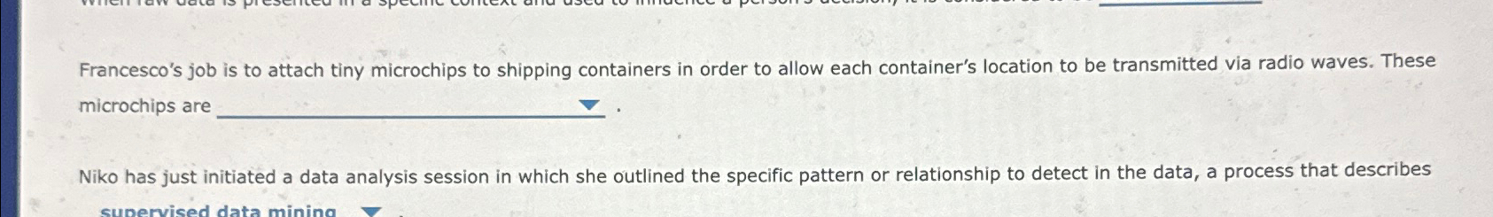 Solved Francesco's job is to attach tiny microchips to | Chegg.com