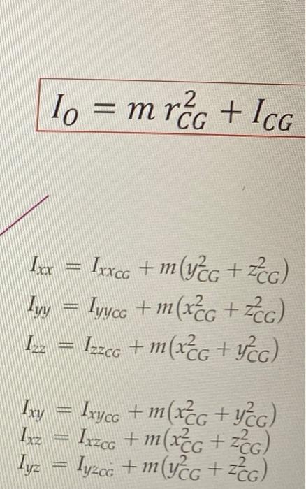 Using Matlab, Calculate moments of inertia Ixx Iyy | Chegg.com