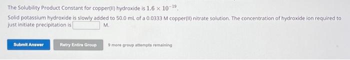 Solved The Solubility Product Constant for lead fluoride is | Chegg.com