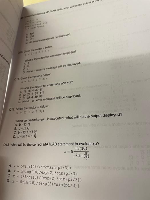 Solved When command b=a>3 is executed, what will be the | Chegg.com