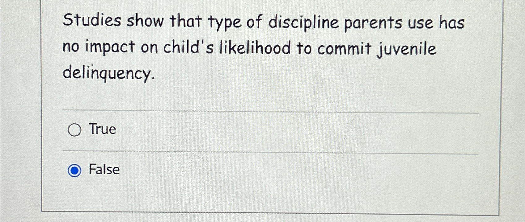 Solved Studies show that type of discipline parents use has | Chegg.com