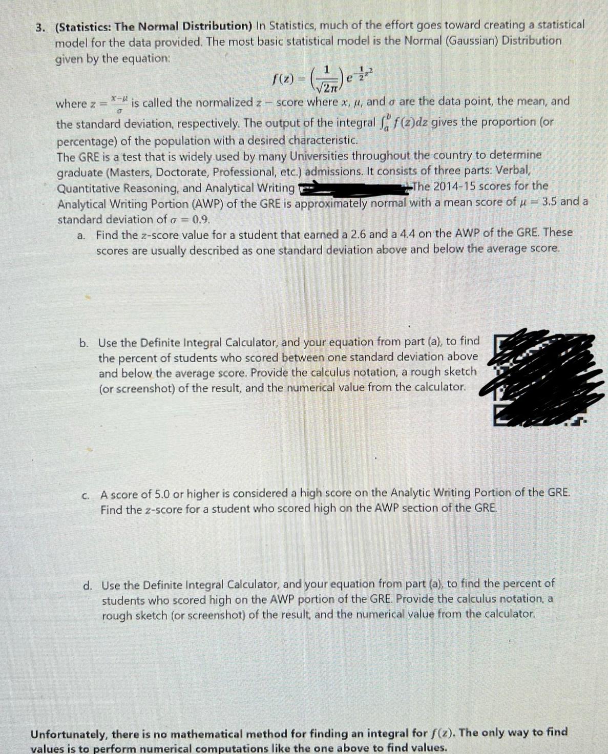 Solved (Statistics: The Normal Distribution) ﻿In Statistics, | Chegg.com