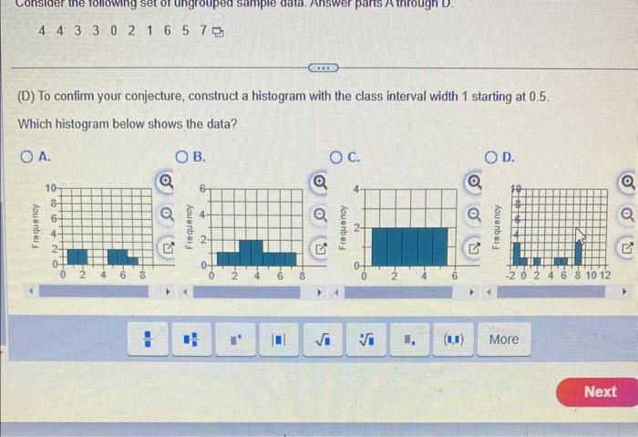 Solved Consider the following set of ungrouped sample data. | Chegg.com