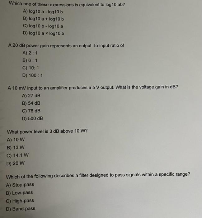 Solved Which one of these expressions is equivalent to | Chegg.com