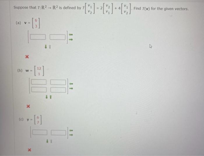 Solved Suppose that T:R2→R2 is defined by | Chegg.com