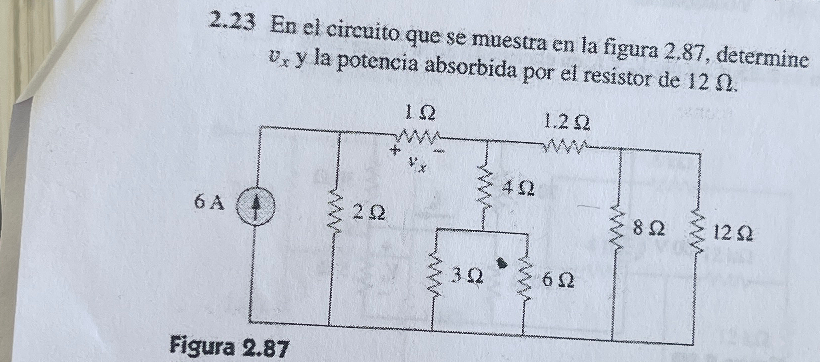 Solved 2.23 ﻿En el circuito que se muestra en la figura | Chegg.com