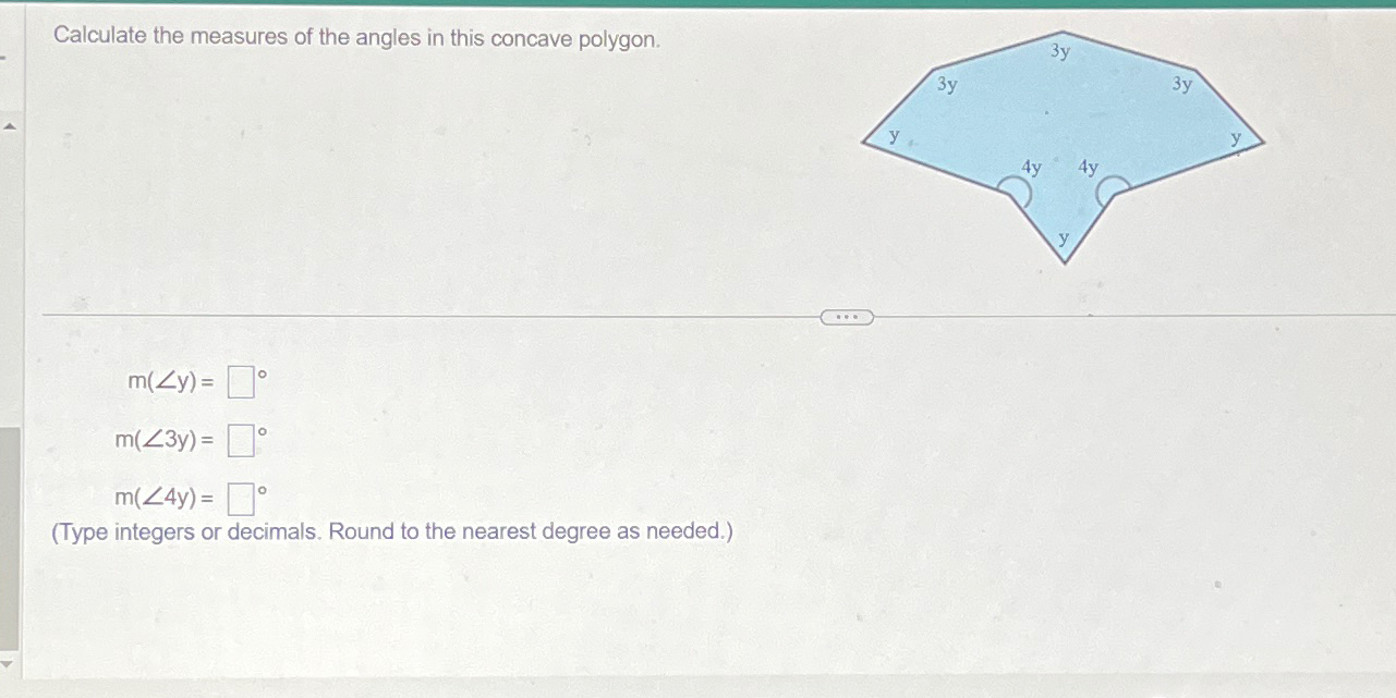 Solved Calculate the measures of the angles in this concave | Chegg.com