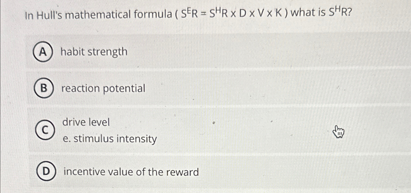 Solved In Hull's mathematical formula ( SER=SHR×D×V×K ) | Chegg.com