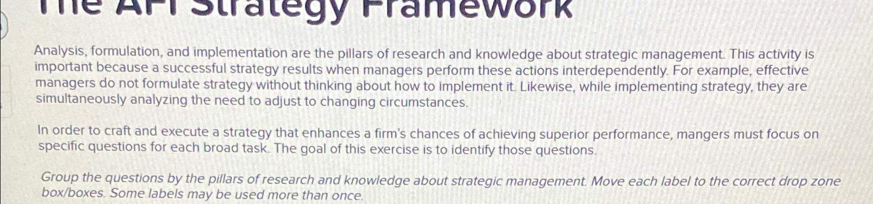 Solved Analysis, formulation, and implementation are the | Chegg.com