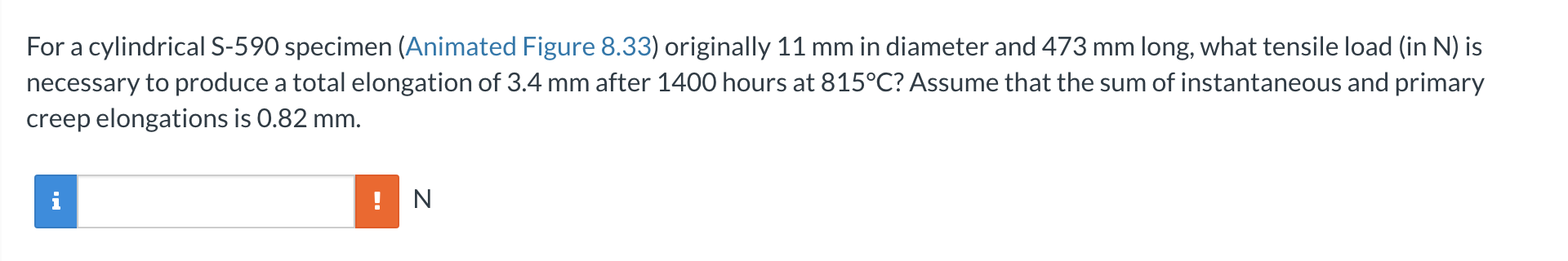 Solved For a cylindrical S-590 ﻿specimen (Animated Figure | Chegg.com