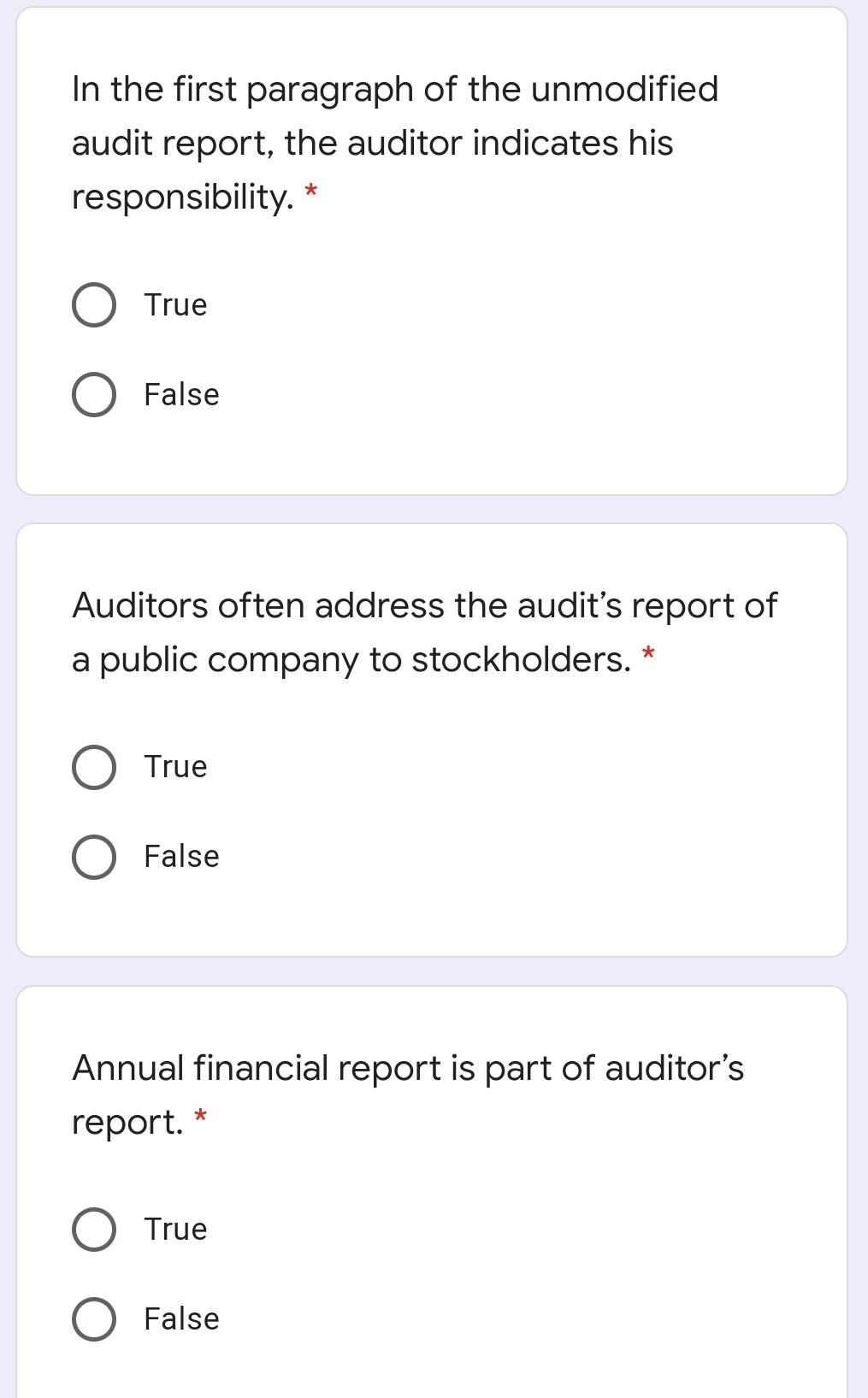 Solved In the first paragraph of the unmodified audit | Chegg.com