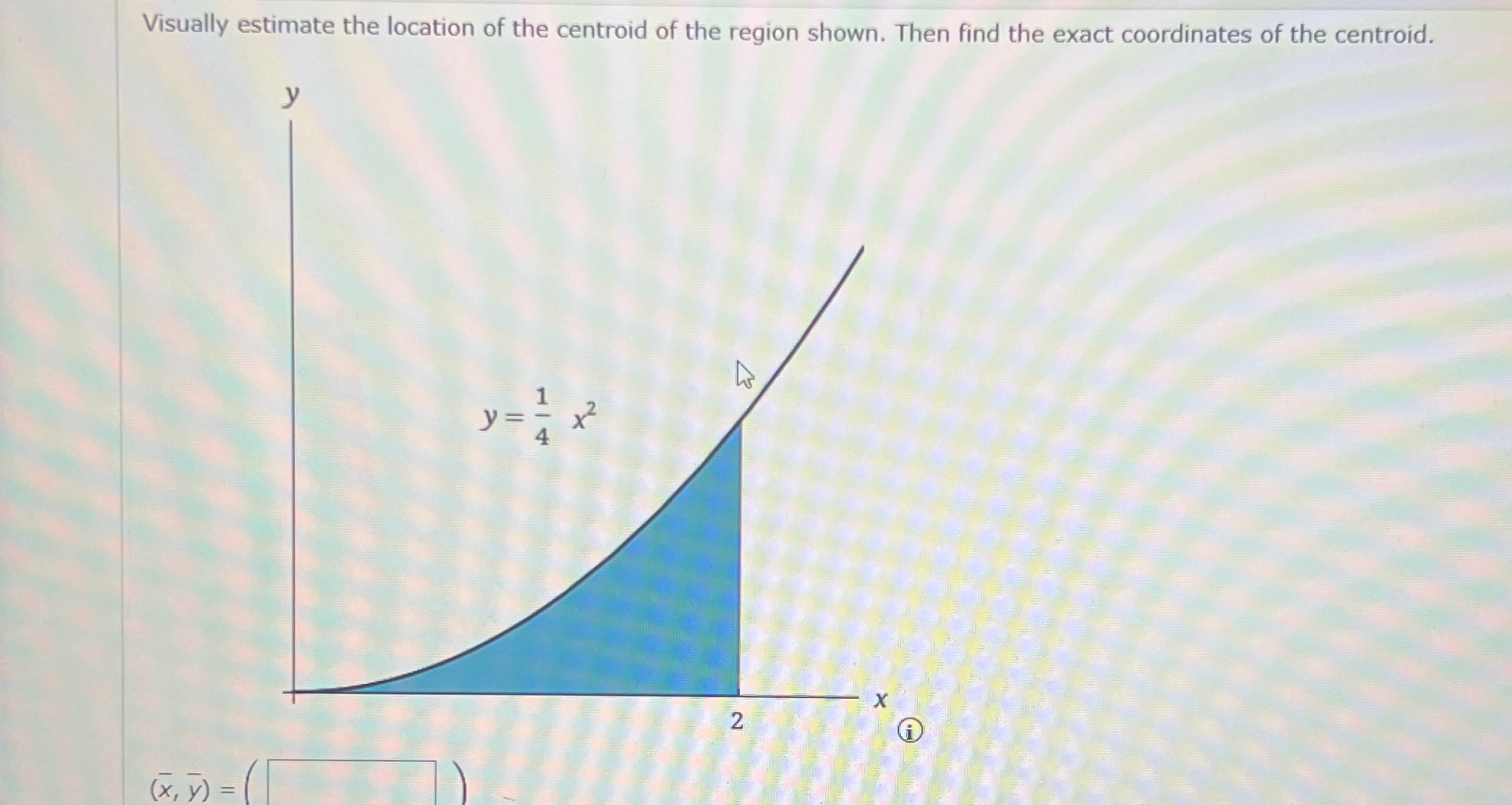 Solved Visually estimate the location of the centroid of the | Chegg.com