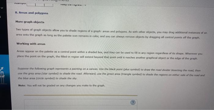 Solved 8. Areas and polygons: More graph objects Two types | Chegg.com