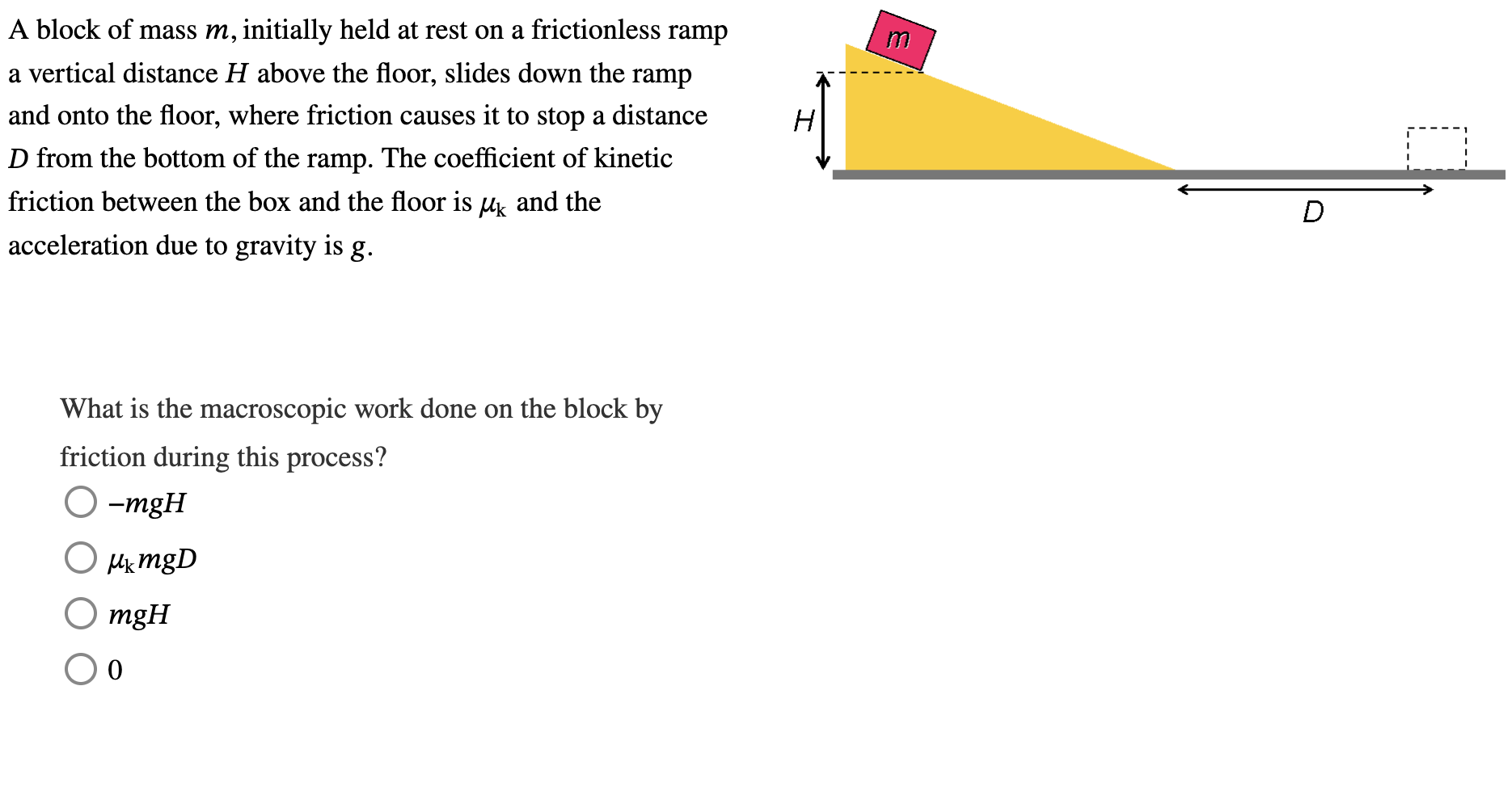 Solved What is ﻿the macroscopic work done on ﻿the block | Chegg.com