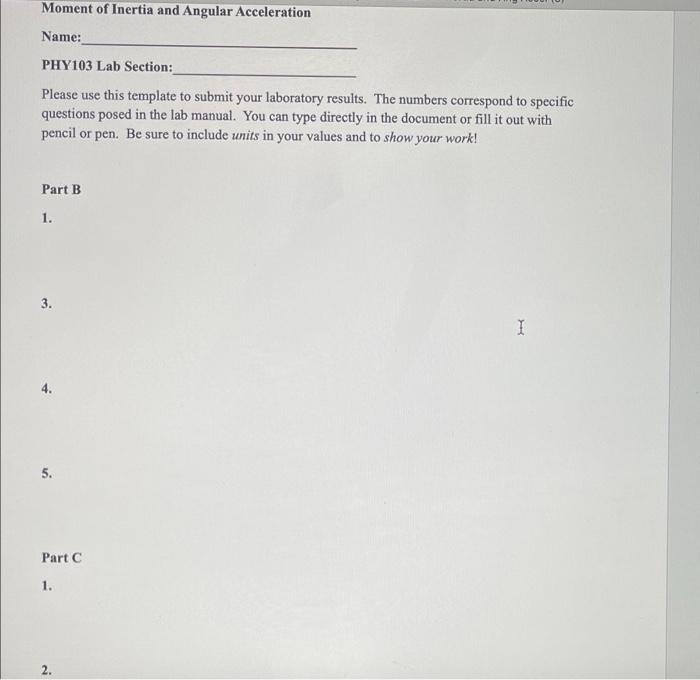 i need help completing my lab report!! parts B, C, D, | Chegg.com